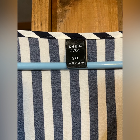 SHEIN | Dresses | 2xl Shein Navy And White Striped Sundress | Poshmark